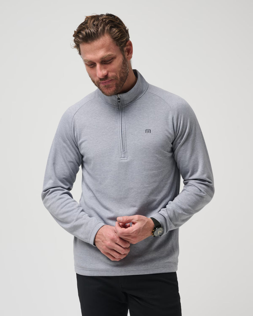 Upgraded Quarter Zip - Heather Grey – Travis Mathew
